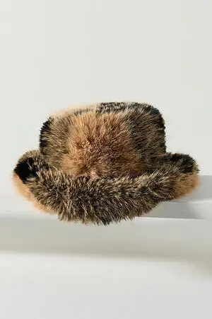 LUCKY ZONE Faux Fur Bucket Hat