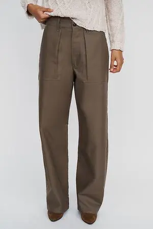 AGOLDE Low Curve 100% Cotton Utility Pants - Uniform
