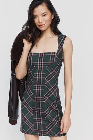 Maeve Square-neck Mi Dress - Green Pattern