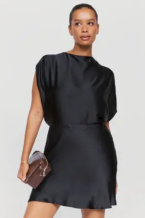 Anthropologie 100% Silk Mi Dress - Black