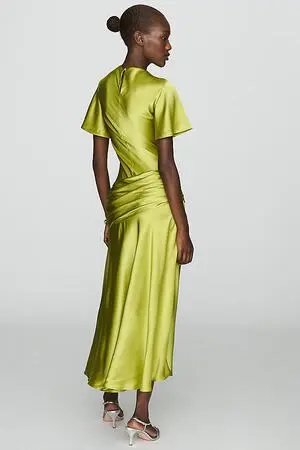 Anthropologie 100% Silk Midi Dress