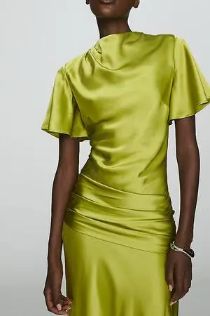 Anthropologie 100% Silk Midi Dress