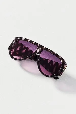 I-SEA Flat Top Aviator Sunglasses - Black Pattern