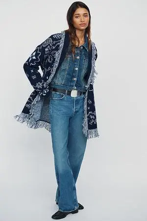 PILCRO Bandana Wrap Cardigan