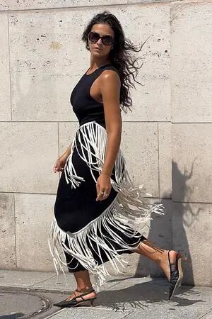 SIMONMILLER Spiral Knit Maxi Dress - Black/macadamia