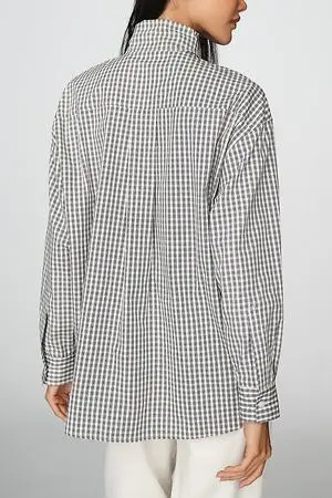 ELODIE Clair 100% Cotton Tie-neck Shirt Top