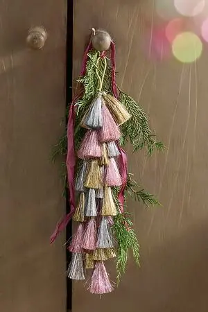 TERRAIN Tasseled Charm Ornament, Colorful - Multi