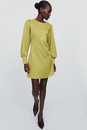 Anthropologie Sat Mi Dress - Lime