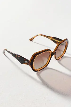 I-SEA Colorblock Geo Retro Sunglasses