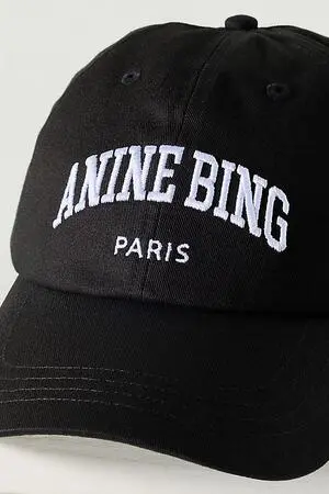 ANINE BING Paris 100% Cotton Baseball Cap