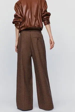 Maeve Avery Wide Leg Pleated Trousers Pants