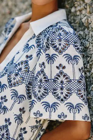 CELANDINE Eyelet Embroidered Mi Dress