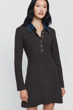 Love The Label Faye Sweater Mi Dress - Cedar