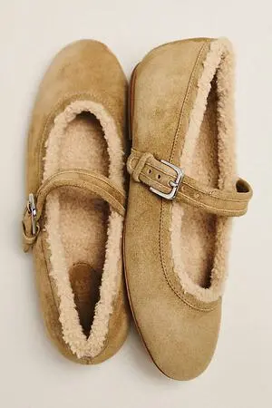 Paige Joelle Mary Jane Flats - Camel