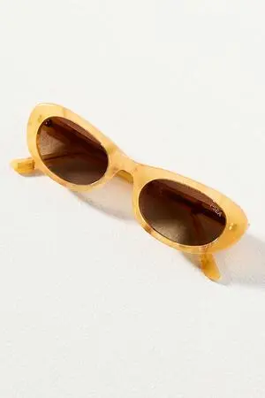 I-SEA Slim Oval Sunglasses Bronze Pattern