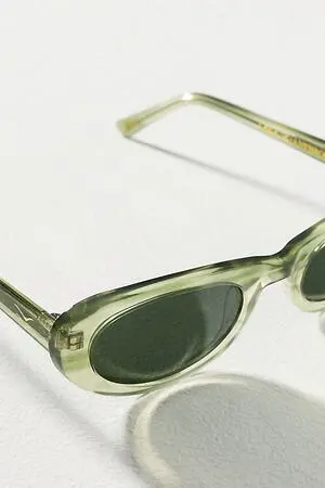 I-SEA Slim Oval Sunglasses - Green Pattern