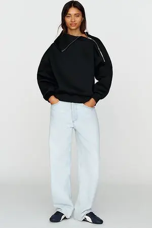 AGOLDE Coyle Asymmetric Zip Sweatshirt