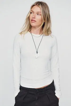 Maeve Double-layer Top - Heather Grey