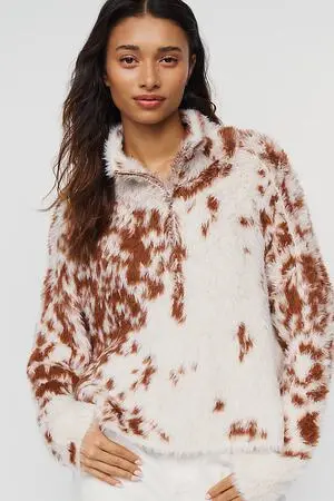 PILCRO Brushed Wool Blend Funnel Neck Sweater