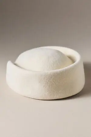 Lele Sadoughi 100% Wool Contoured Hat - Ivory