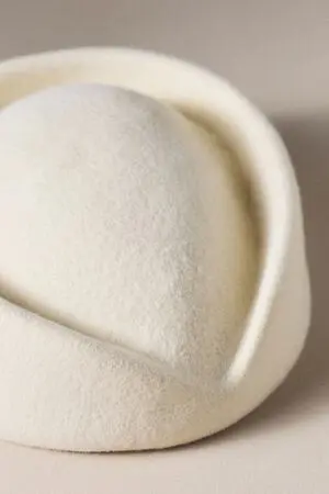 Lele Sadoughi 100% Wool Contoured Hat - Ivory