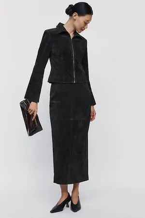 Avec Les Filles Suede Slim Jacket