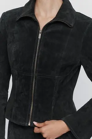 Avec Les Filles Suede Slim Jacket