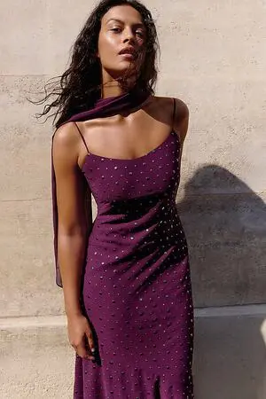 Saylor Lunetta Scarf Midi Dress