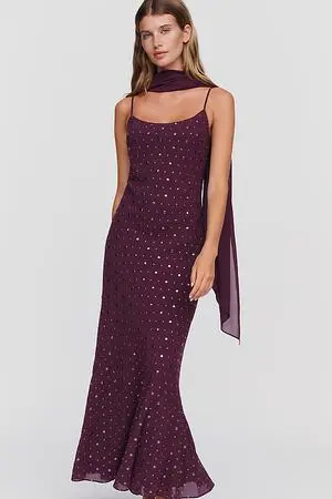 Saylor Lunetta Scarf Midi Dress