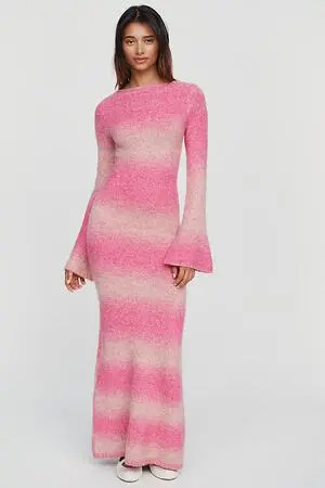 THE WOLF GANG Soraya Sweater Midi Dress - Candy Ombre