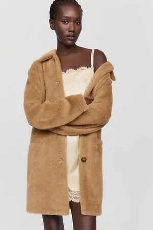 Sanctuary Upside Faux Fur Jacket Neutral