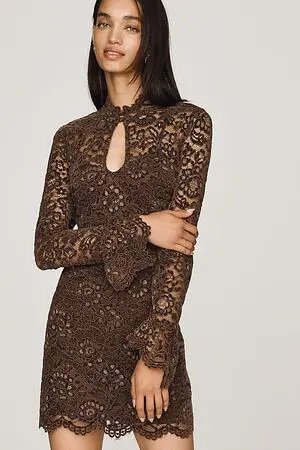 Walter Baker Keyhole Lace Mi Dress