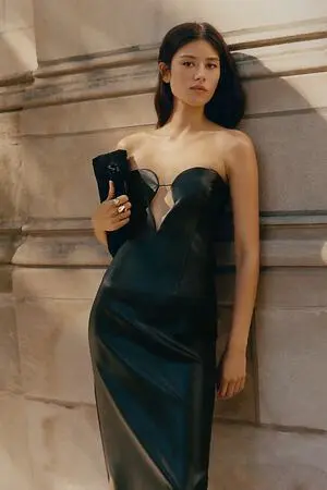 Bardot Eleni Strapless Midi Dress - Black