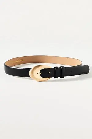 Anthropologie Hensler Oval Buckle Belt - Black