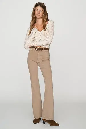 Anthropologie Hensler Oval Buckle Belt - Chocolate