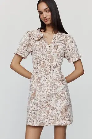 PILCRO Keira 100% Cotton Corduroy Mi Dress