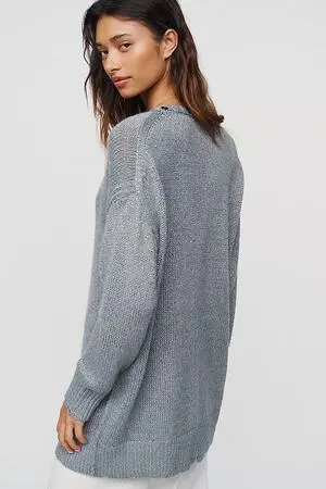 Anthropologie Deep V-neck Longle Cardigan