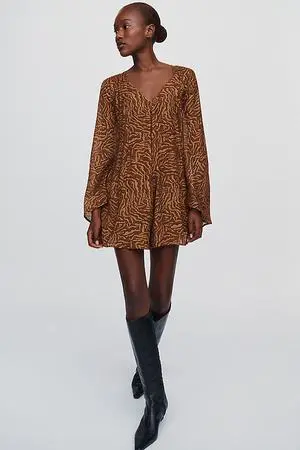 Anthropologie Bell-sleeve Romper