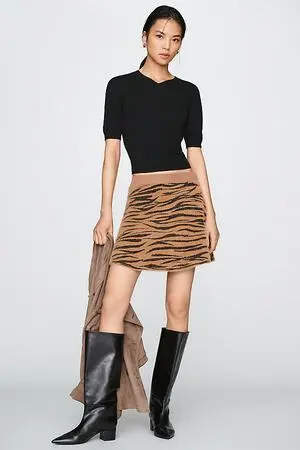 Anthropologie Animal Prt Sweater Skirt