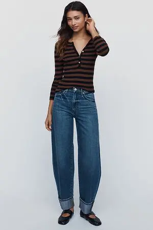 Hudson Jeans Aria High Rise Cuffed Barrel Jeans