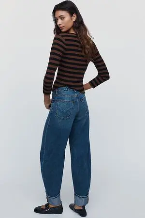 Hudson Jeans Aria High Rise Cuffed Barrel Jeans