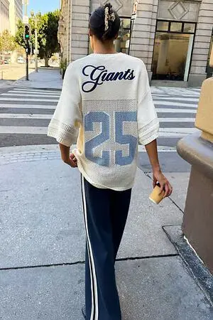 Mitchell & Ness Nfl Knit Jersey Top - Giants