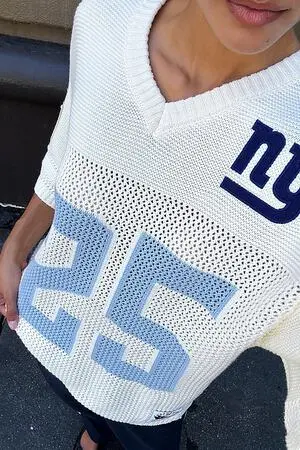 Mitchell & Ness Nfl Knit Jersey Top - Giants