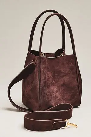 Anthropologie Faux Suede Hollace Bag Chocolate