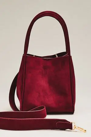 Anthropologie Faux Suede Hollace Bag Red