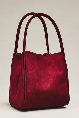 Anthropologie Faux Suede Hollace Bag - Red
