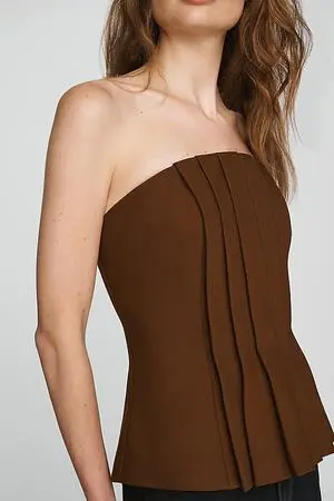 MARE MARE Strapless Pleated Top