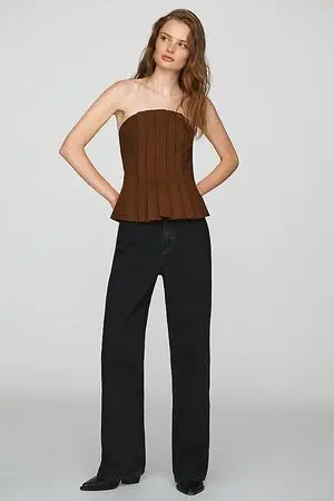 MARE MARE Strapless Pleated Top