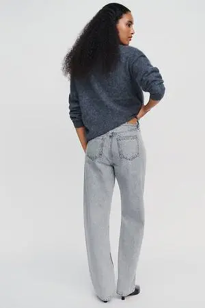 SEVENTY + MOCHI Na High Rise Barrel Leg Jeans - Silver Lining