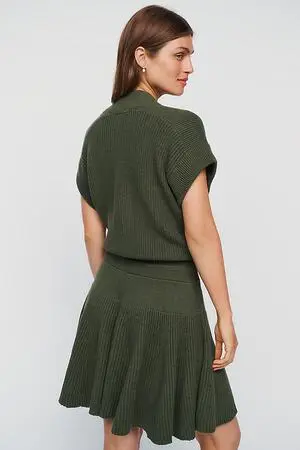 Anthropologie V-neck Sweater Mi Dress